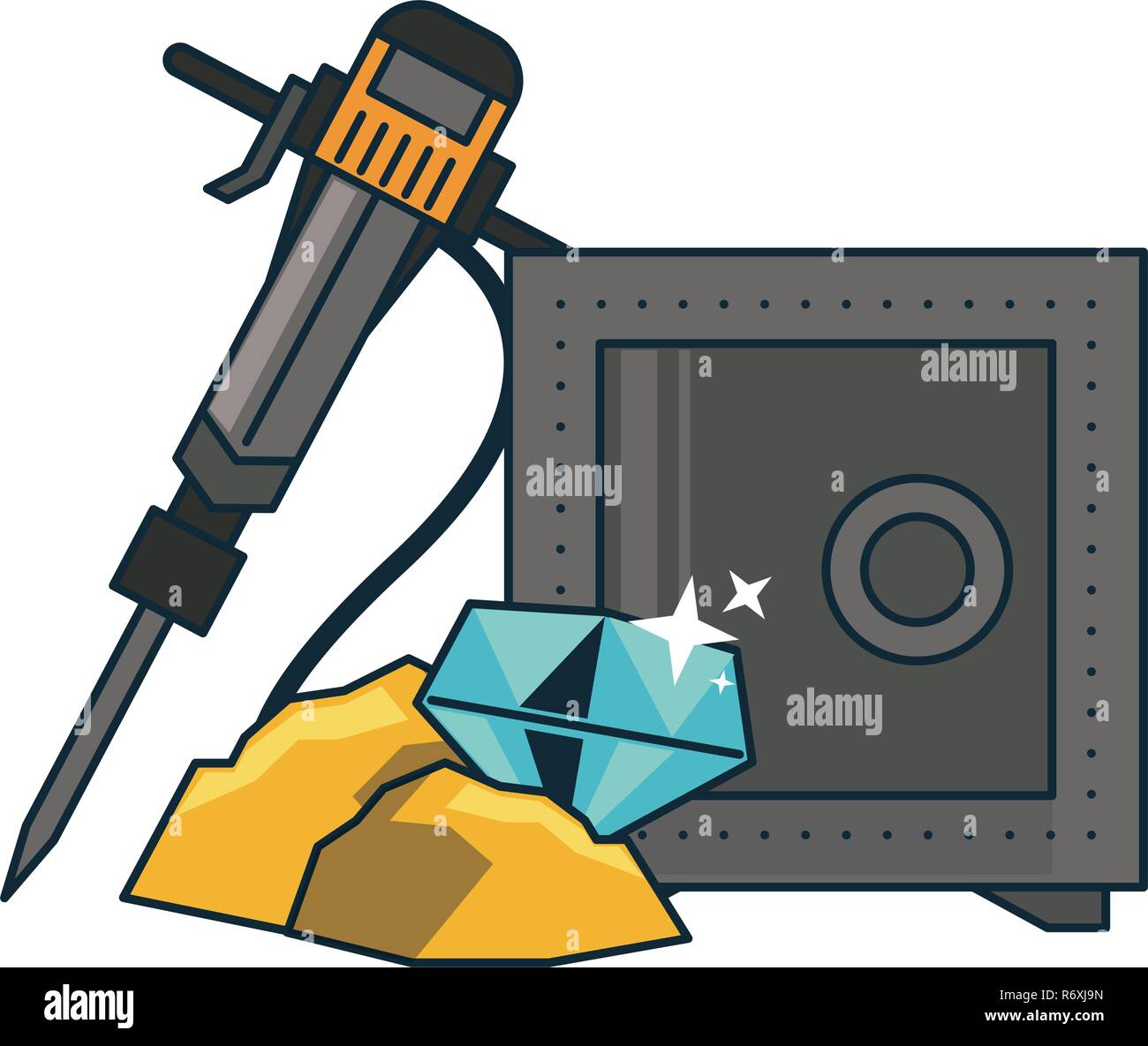 Diamond mining excavation Stock Vector Images - Alamy