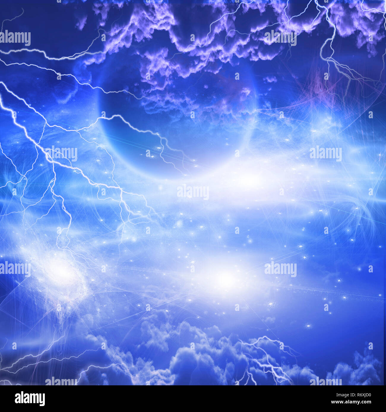 Deep space scene with planets Stock Photo - Alamy