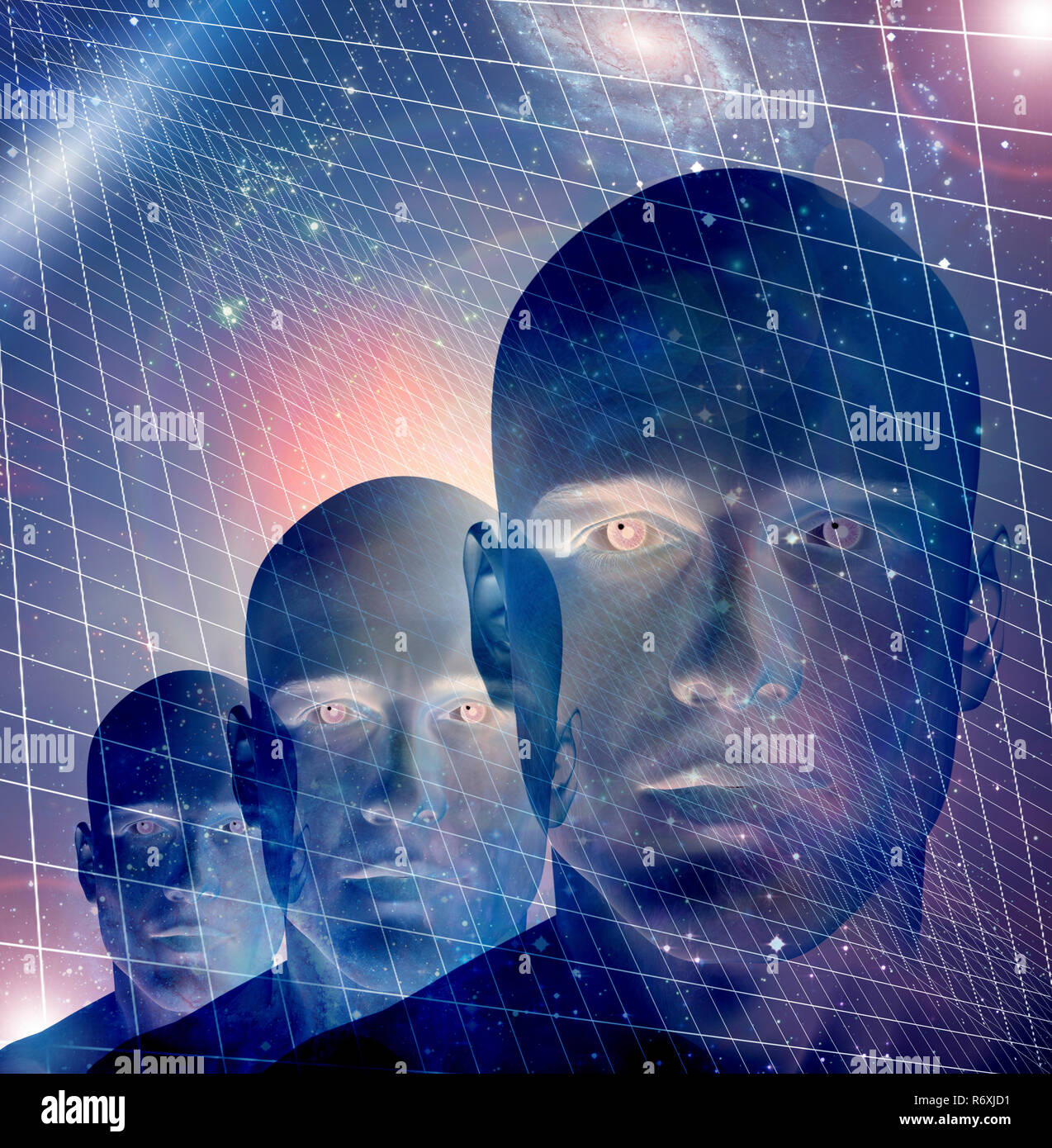 Male figure space grid hi-res stock photography and images - Alamy