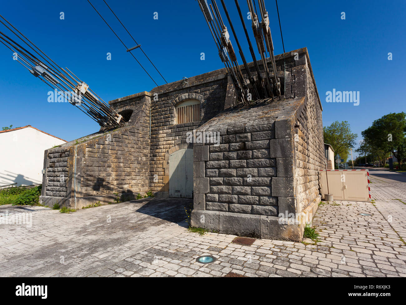 Transporter bridge crossing the Charente, Rochefort and Echillais ...