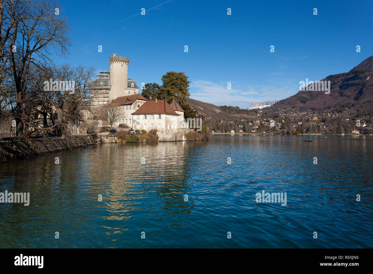 Castle of Duingt, Annecy lake, Haute-Savoie, Rhone-Alpes, France Stock ...