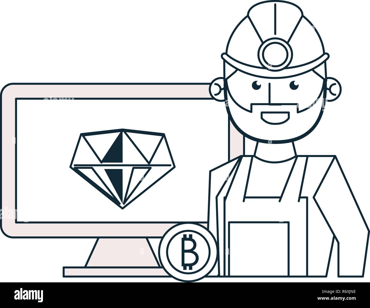 Computer hardware worker Stock Vector Images - Alamy