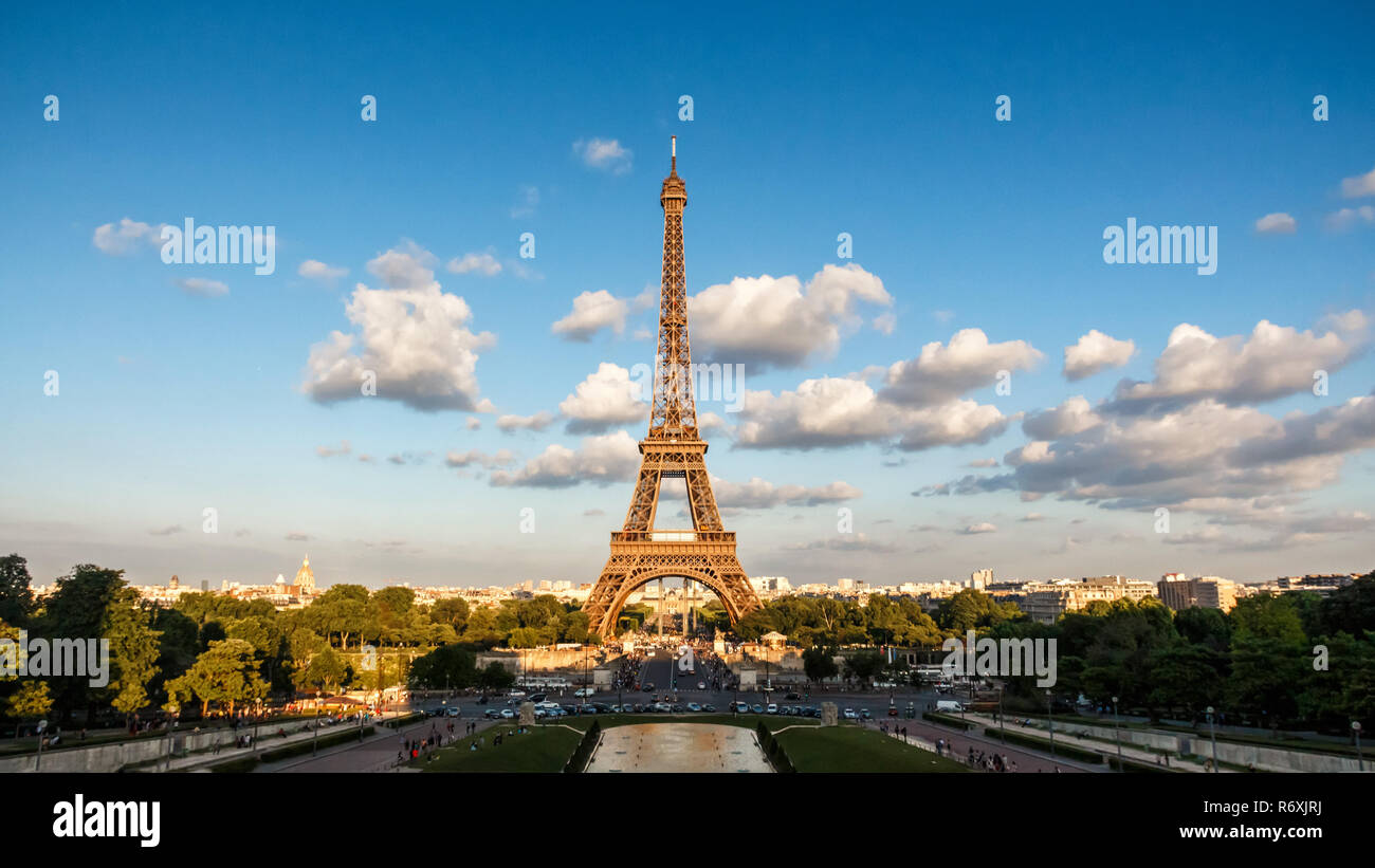 The Eiffel Tower, landmark of Paris, France Stock Photo - Alamy