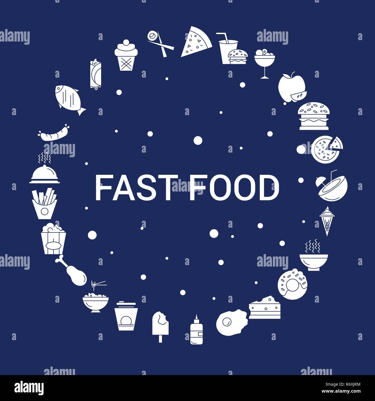 Creative Fast food icon Background Stock Vector Image & Art - Alamy