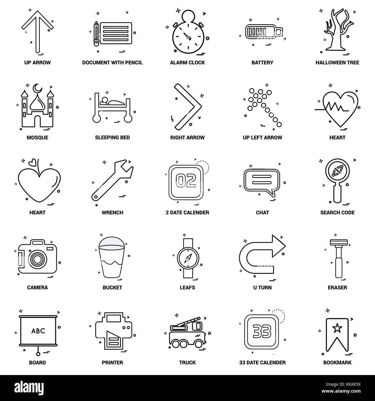 25 Business Concept Mix Line Icon set Stock Vector Image & Art - Alamy