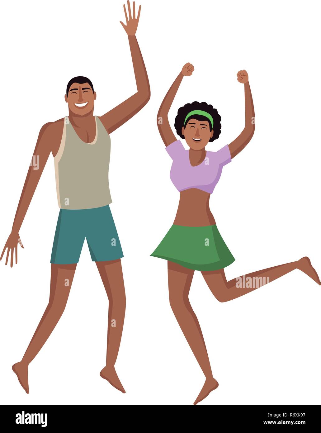 Couple dancing beach Stock Vector Images - Alamy