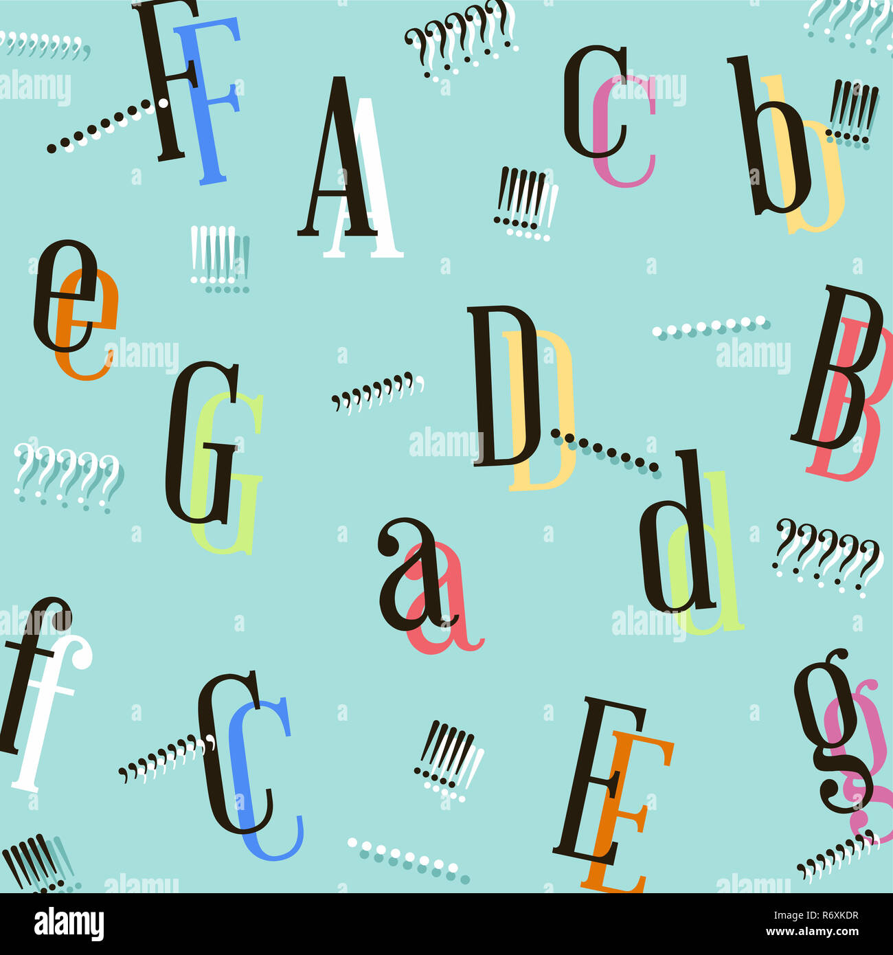 Abstract colorful letter background design Stock Photo - Alamy