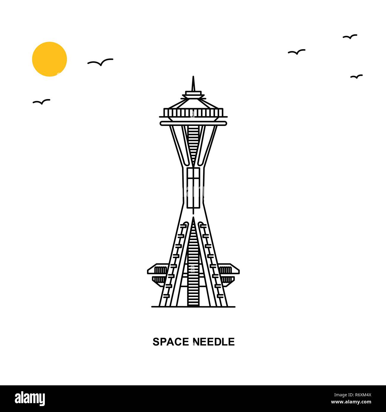 Seattle in the summer Stock Vector Images - Alamy