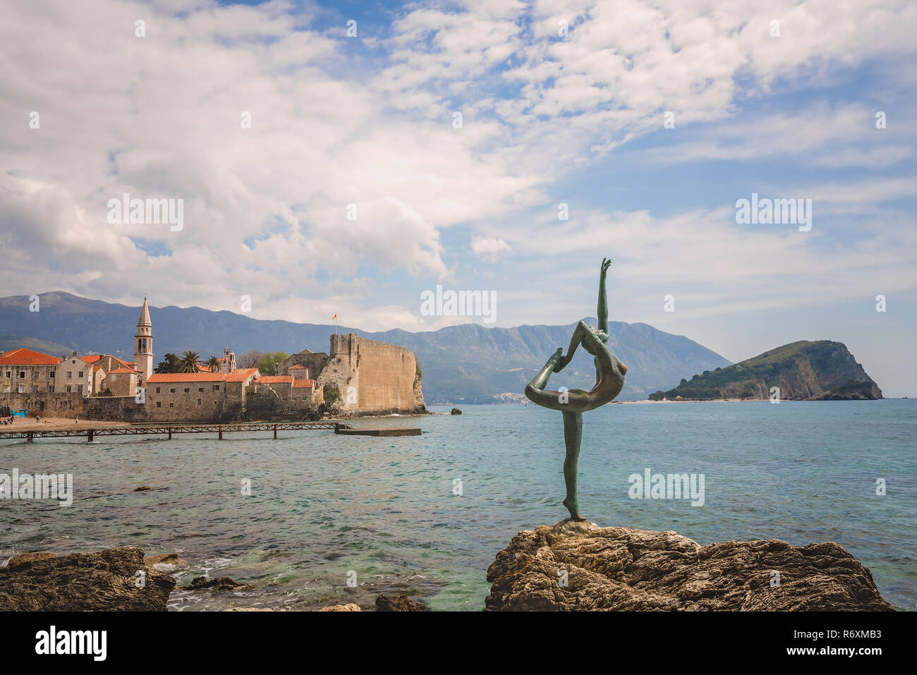 The statue of Ballerina Dancer in Budva Stock Photo - Alamy
