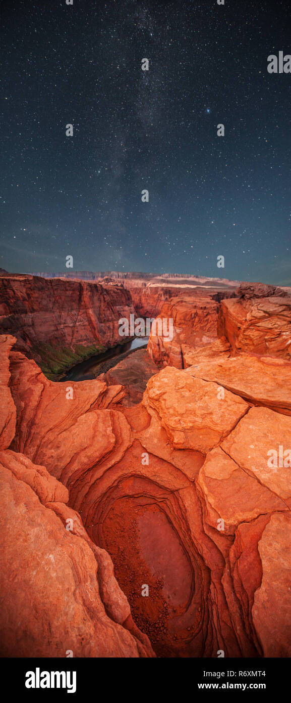 Grand Canyon at night Stock Photo - Alamy