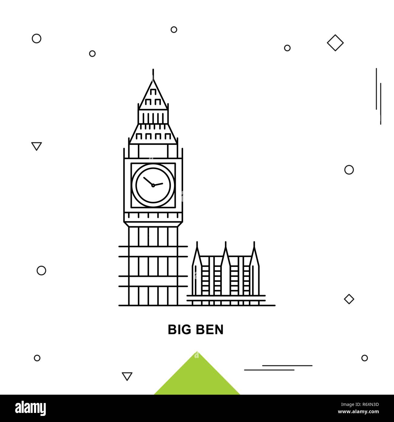 Big ben tower at day Stock Vector Images - Alamy