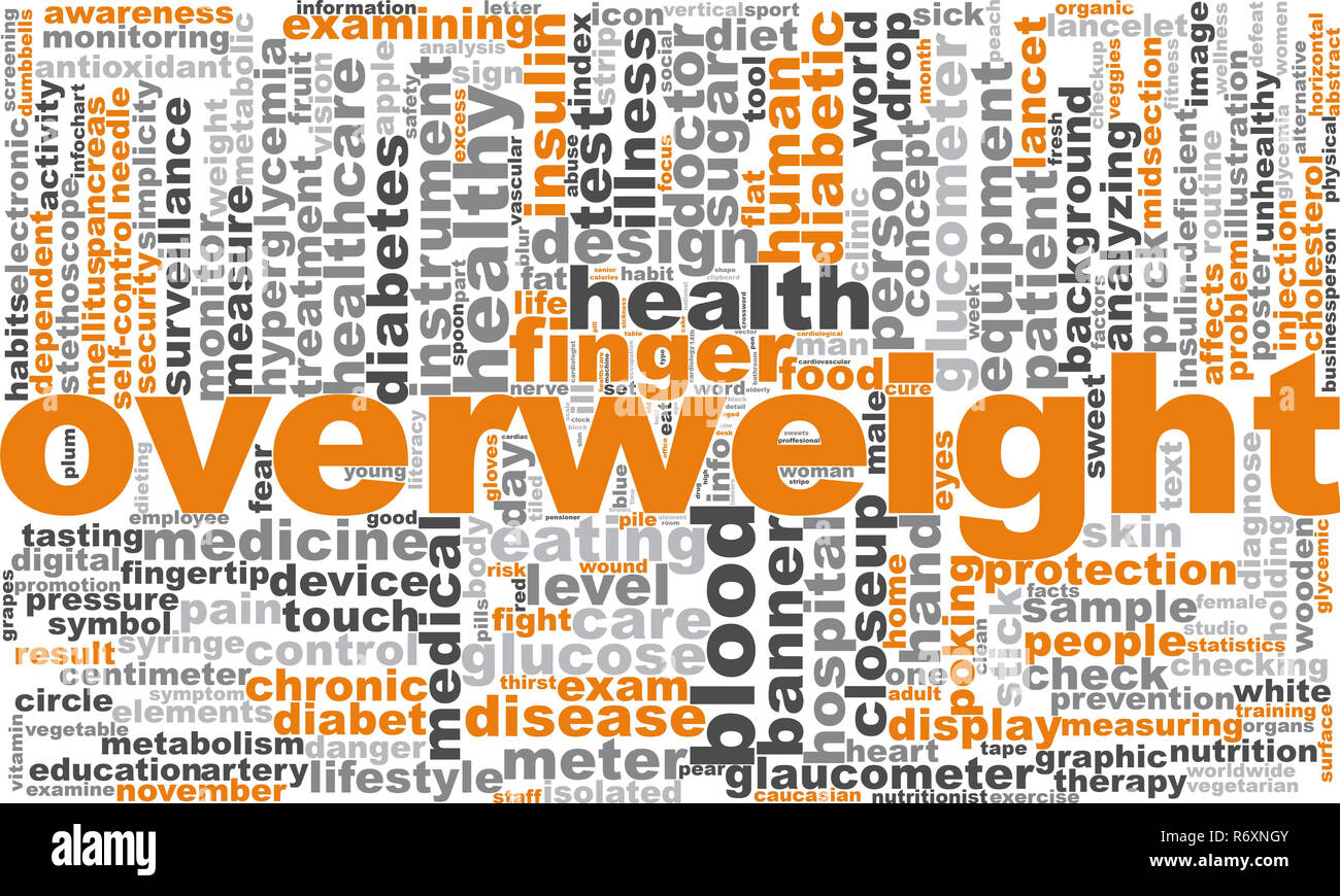 Overweight word cloud Stock Photo - Alamy