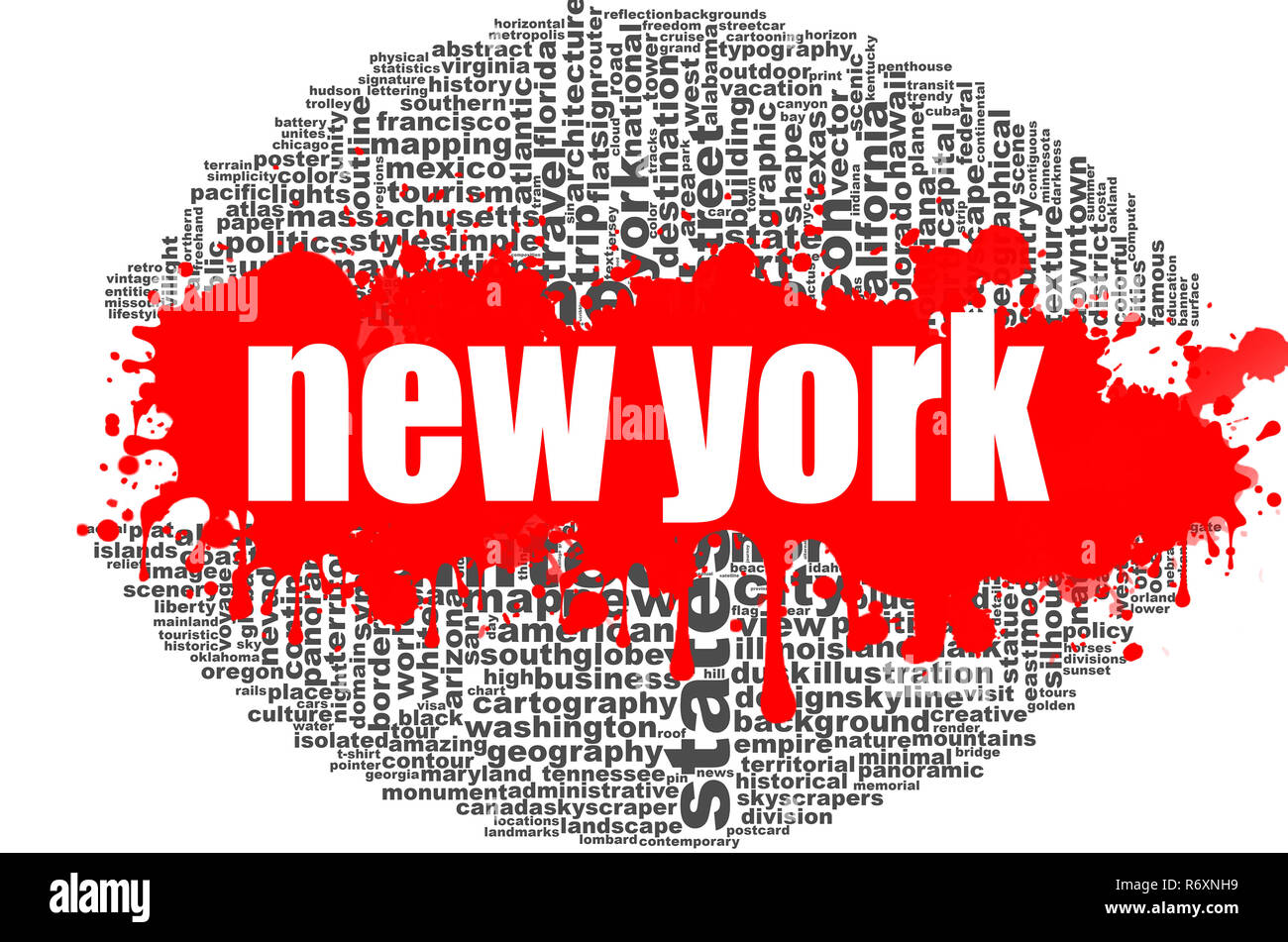 New York word cloud design Stock Photo - Alamy