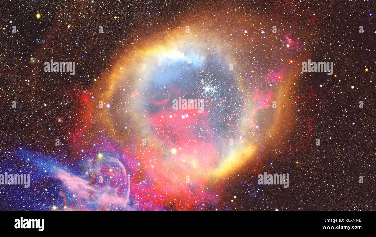 Nebula and stars in outer space. Elements of this image furnished by ...