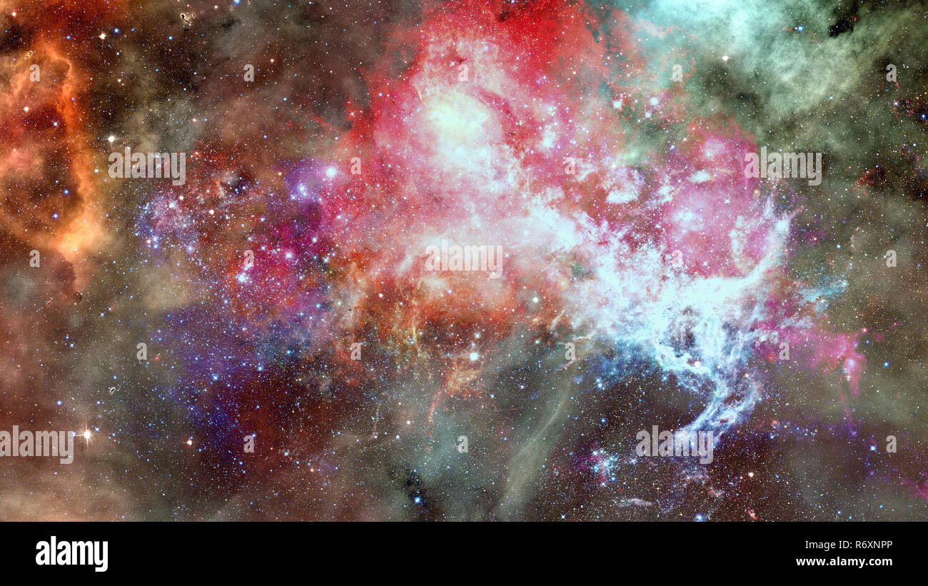 Galaxy and nebula. Elements of this Image Furnished by NASA Stock Photo ...