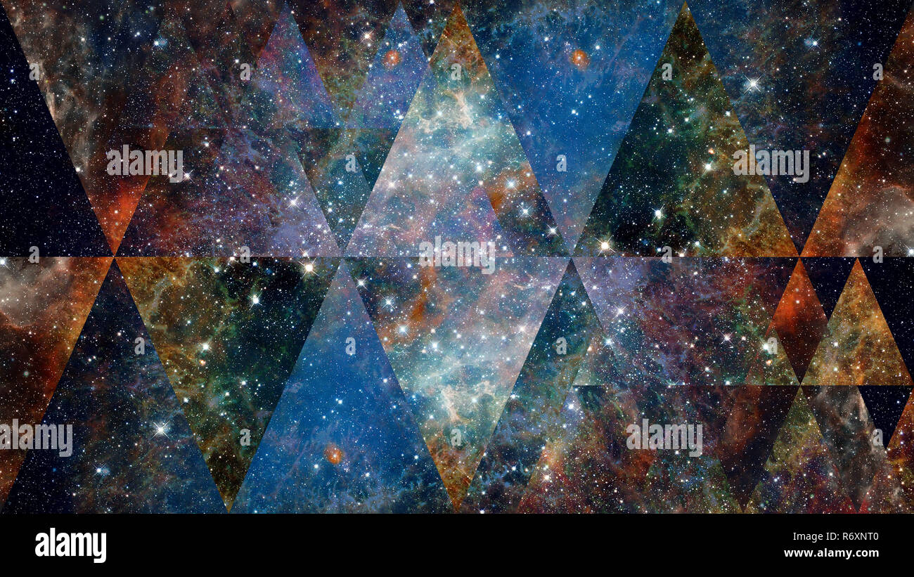 Nebula space and sacred geometry. Elements of this image furnished by ...