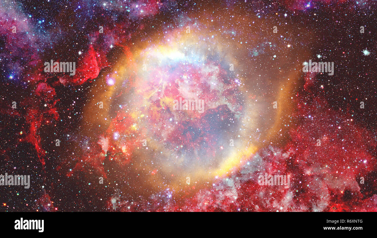 Composition of nebulae and stars. Elements of this image furnished by ...