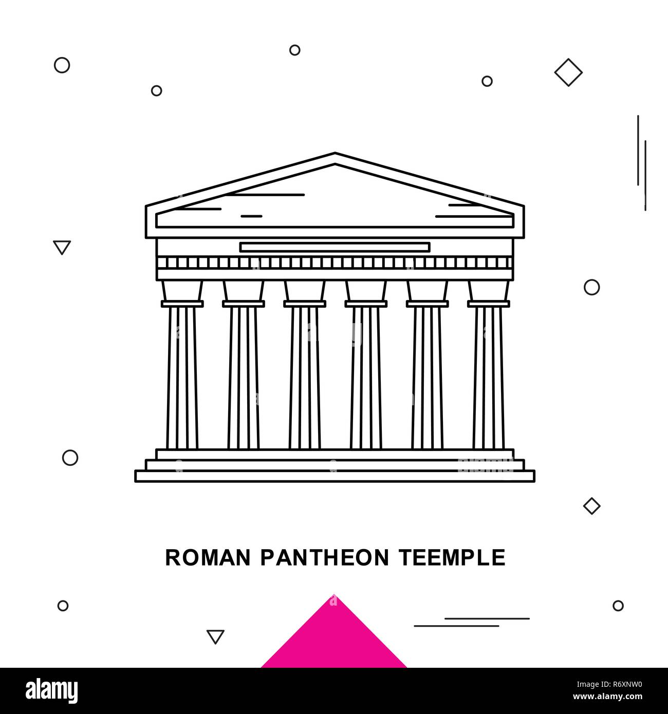 Ancient rome roman monument temple church Stock Vector Images - Alamy
