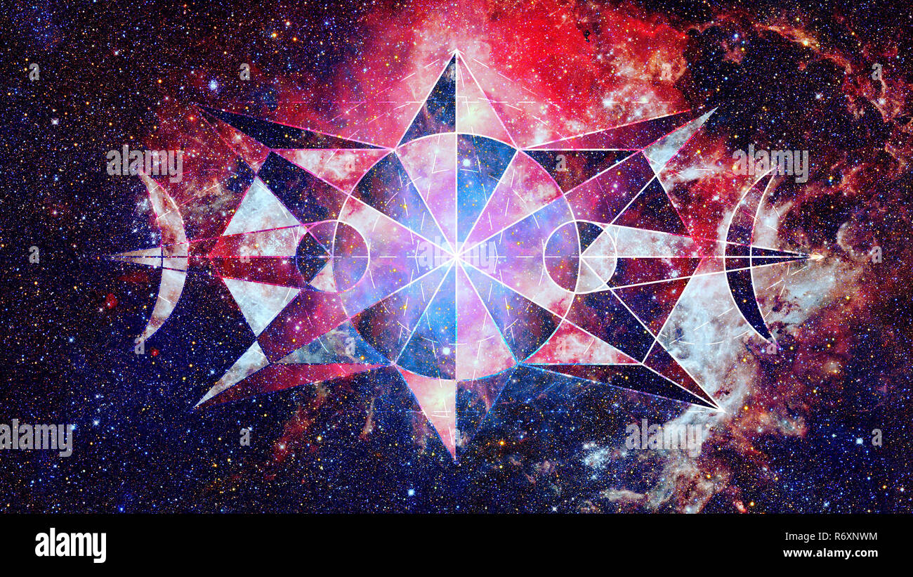 Abstract cosmos geometric background. Elements of this image furnished ...