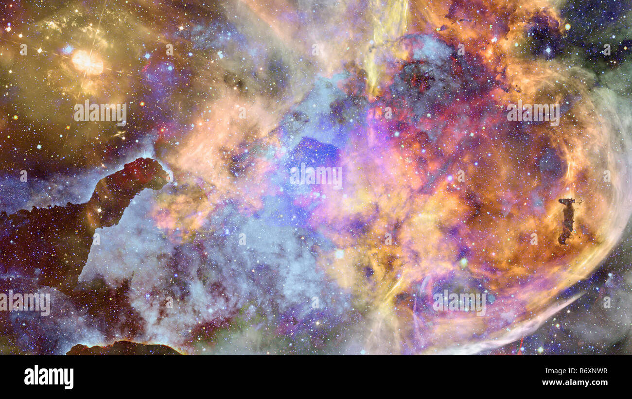 Beautiful nebula and Galaxy. Elements of this Image Furnished by NASA ...