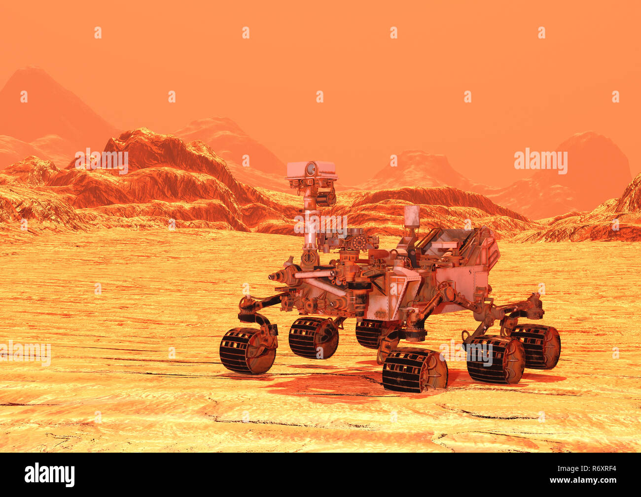 3D Rendering Mars Rover Stock Photo - Alamy