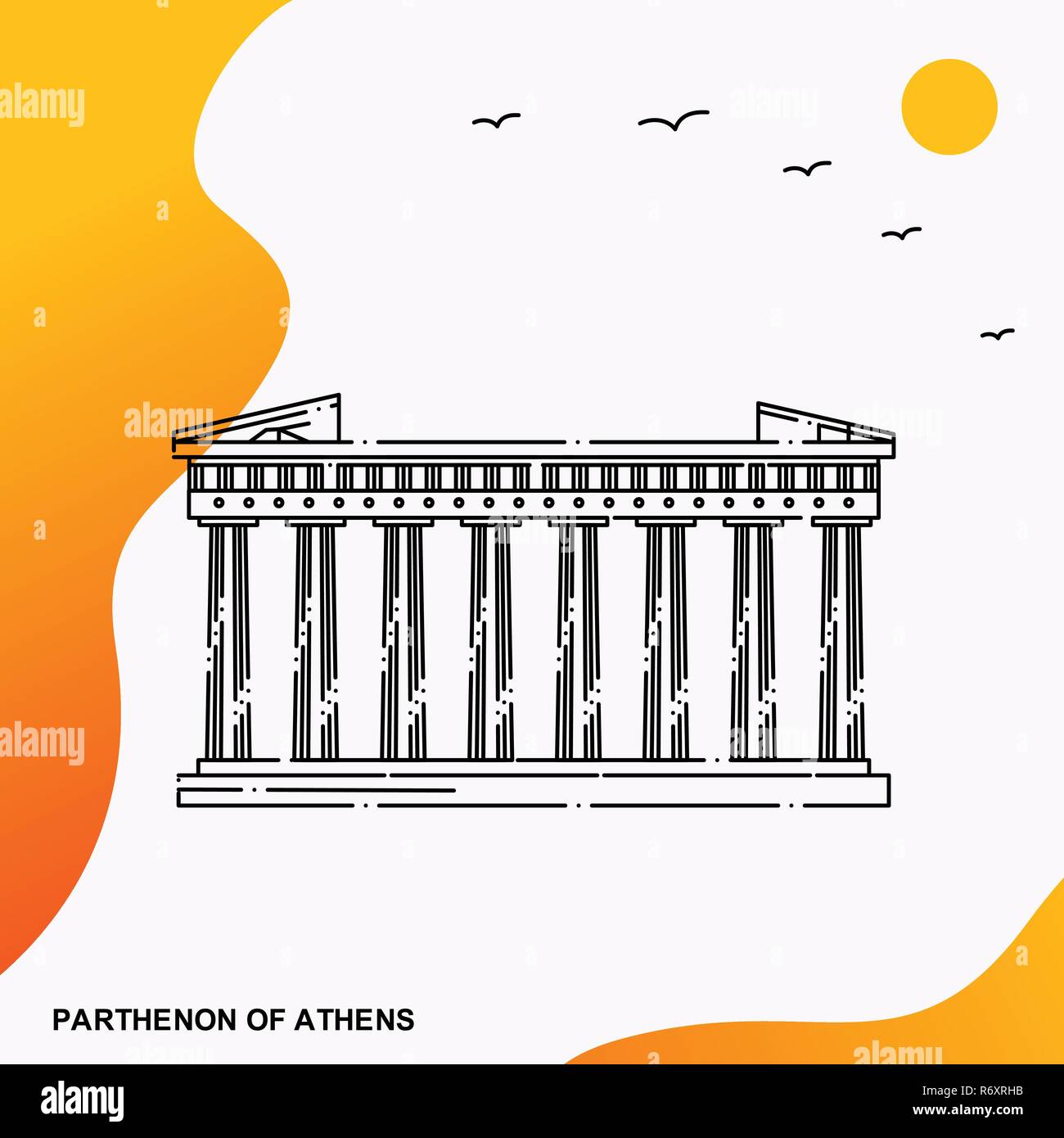 Travel PARTHENON OF ATHENS Poster Template Stock Vector Image & Art - Alamy