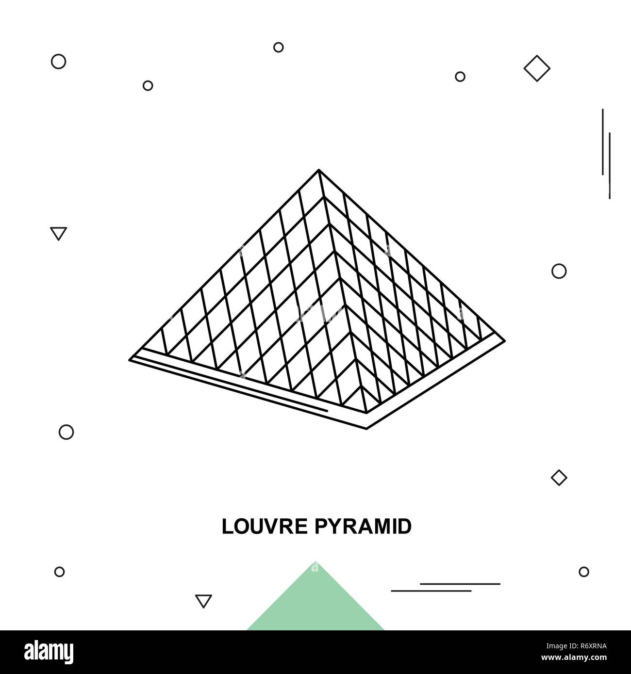 Louvre Pyramid Drawing