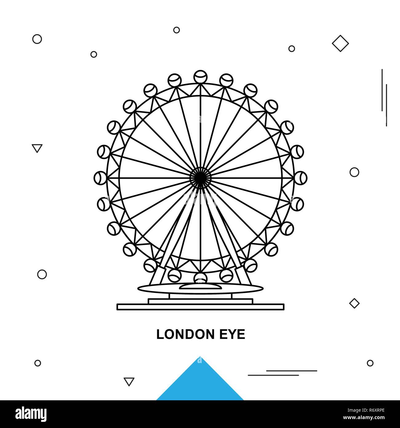 London skyline london eye thames Stock Vector Images - Alamy