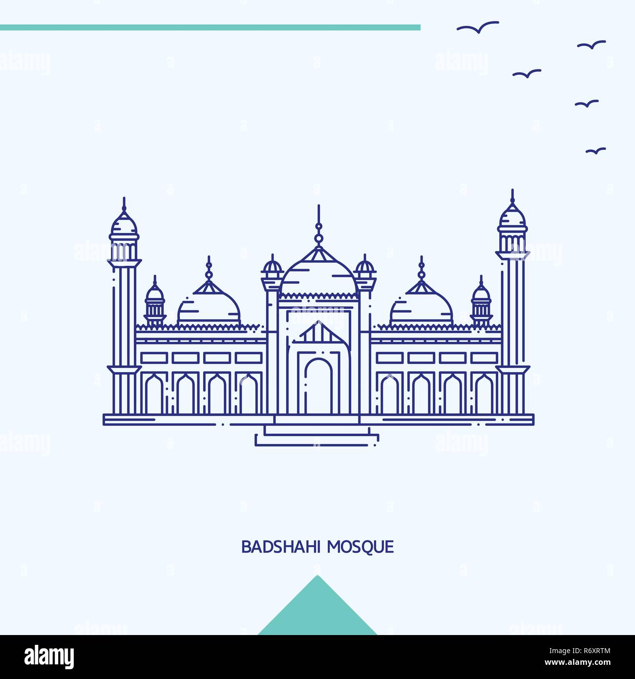 Badshahi Mosque Illustration High Resolution Stock Photography and ...
