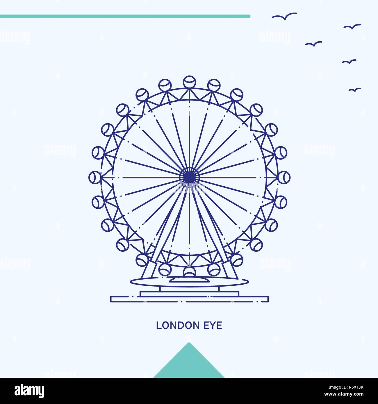 LONDON EYE skyline vector illustration Stock Vector Image & Art - Alamy