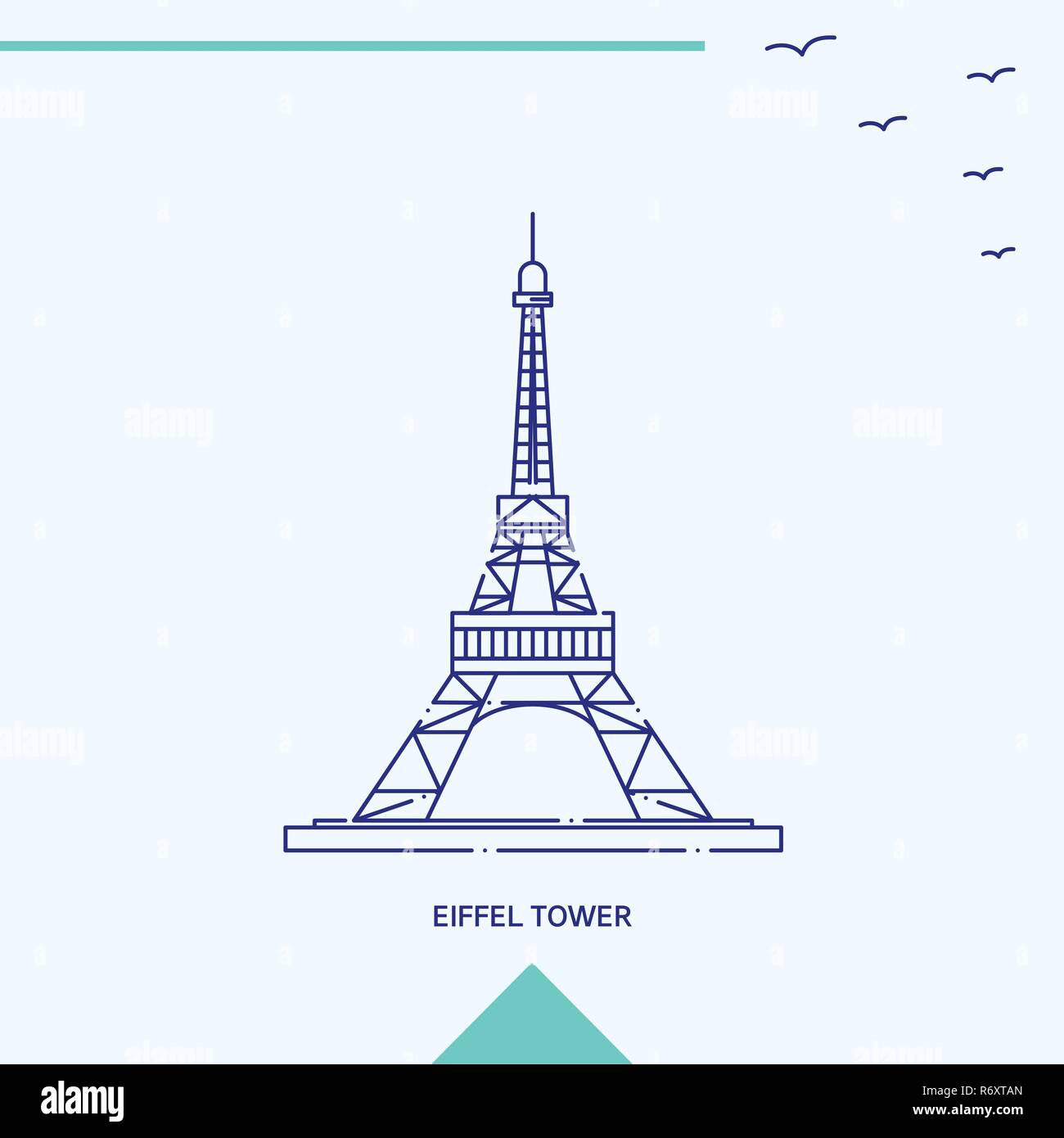 EIFFEL TOWER skyline vector illustration Stock Vector Image & Art - Alamy