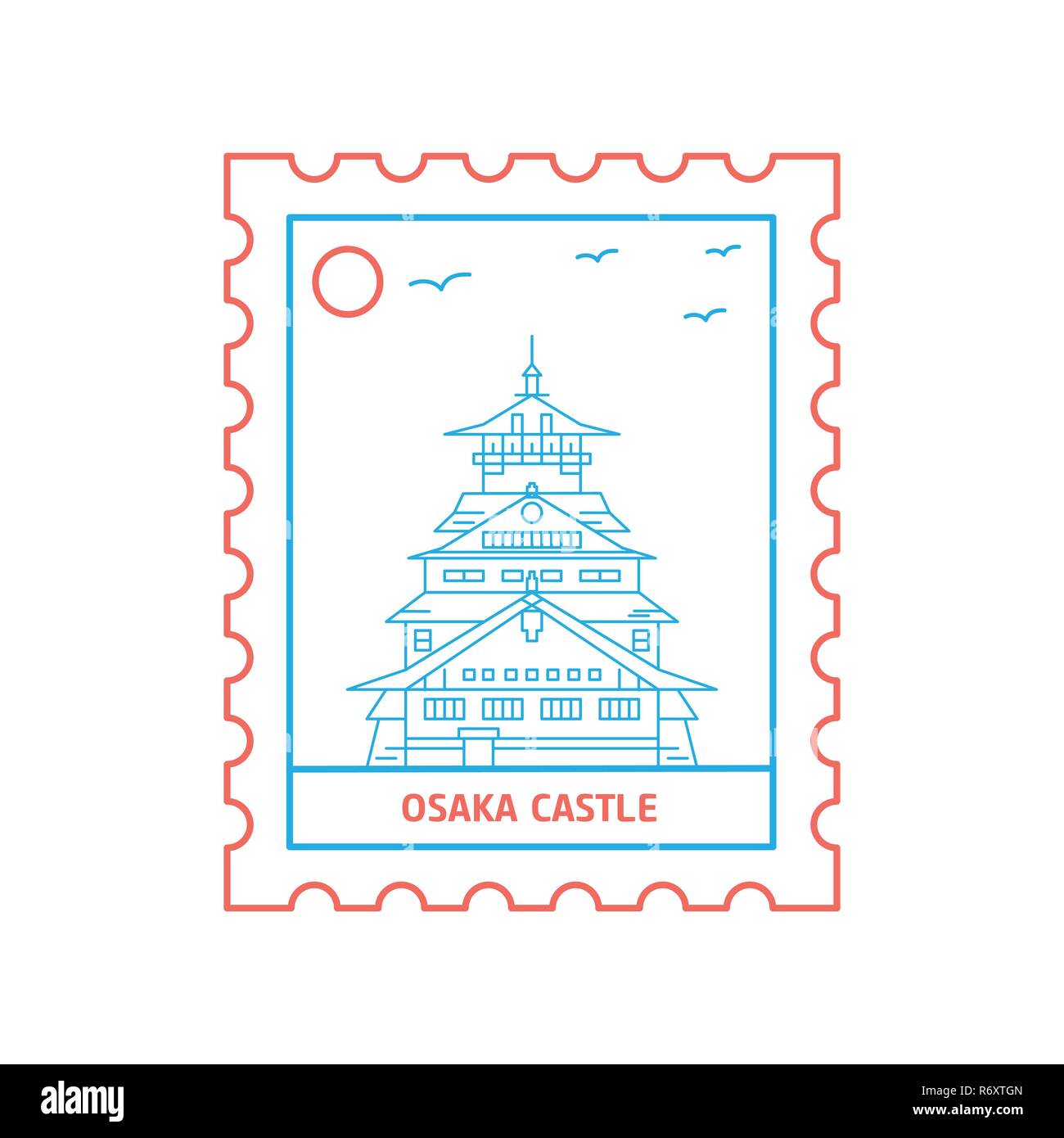Osaka castle japan asia Stock Vector Images - Alamy