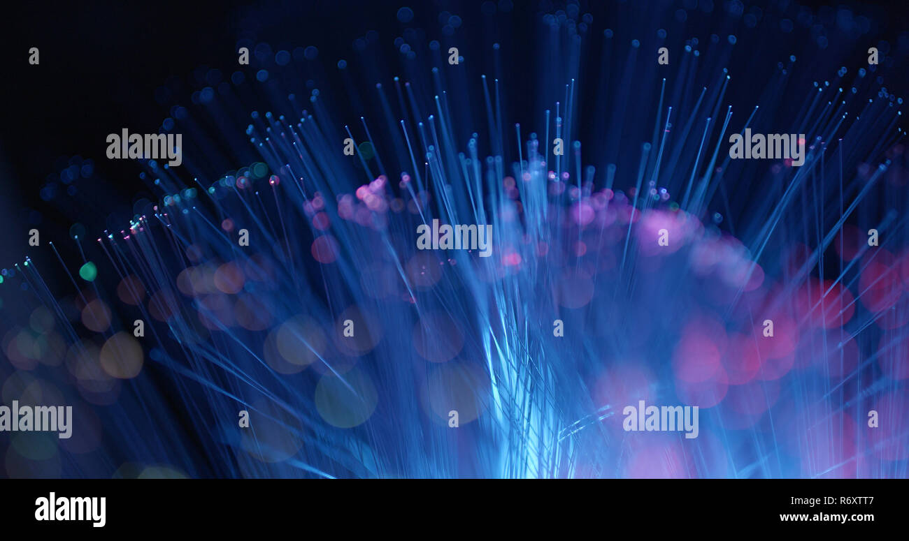 Optical fiber light Stock Photo - Alamy