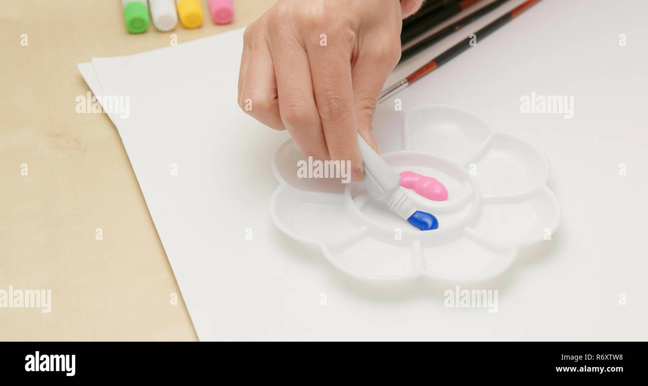 Water color tool for drawing Stock Photo - Alamy
