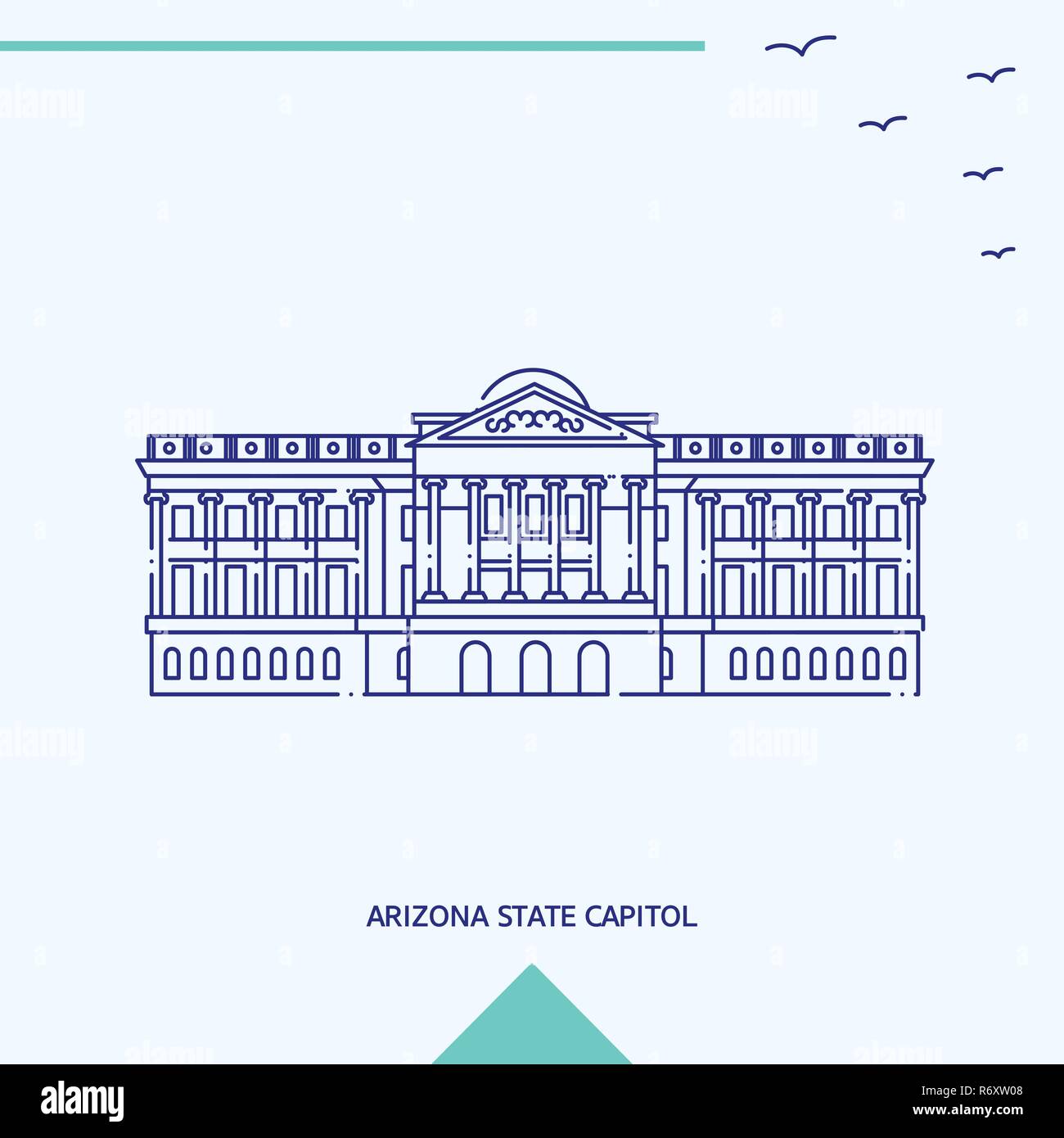 Phoenix arizona skyline vector vectors hi-res stock photography and ...