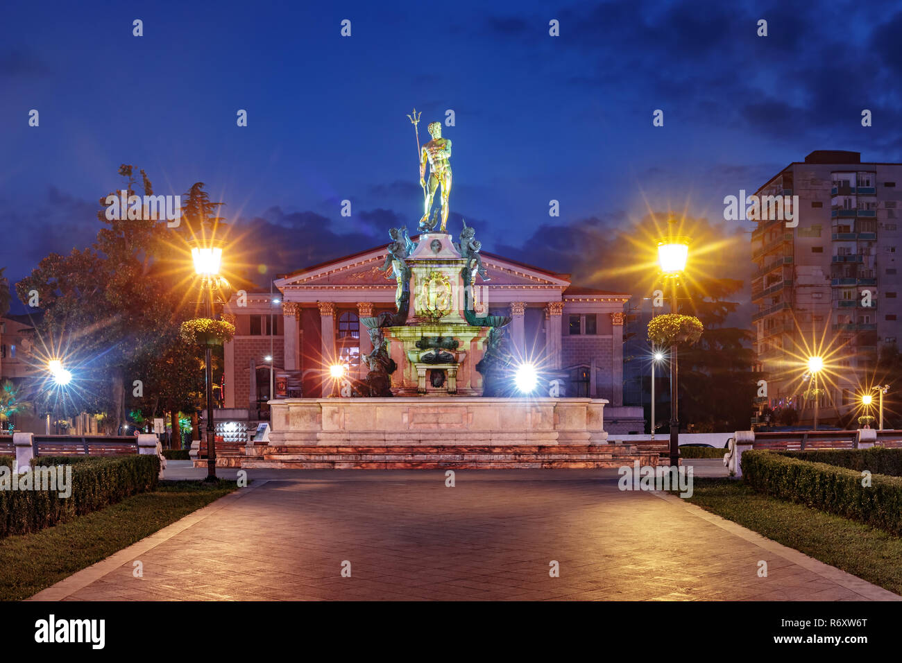 Neptune Monument and Drama Theatre, Batumi Georgia Stock Photo - Alamy