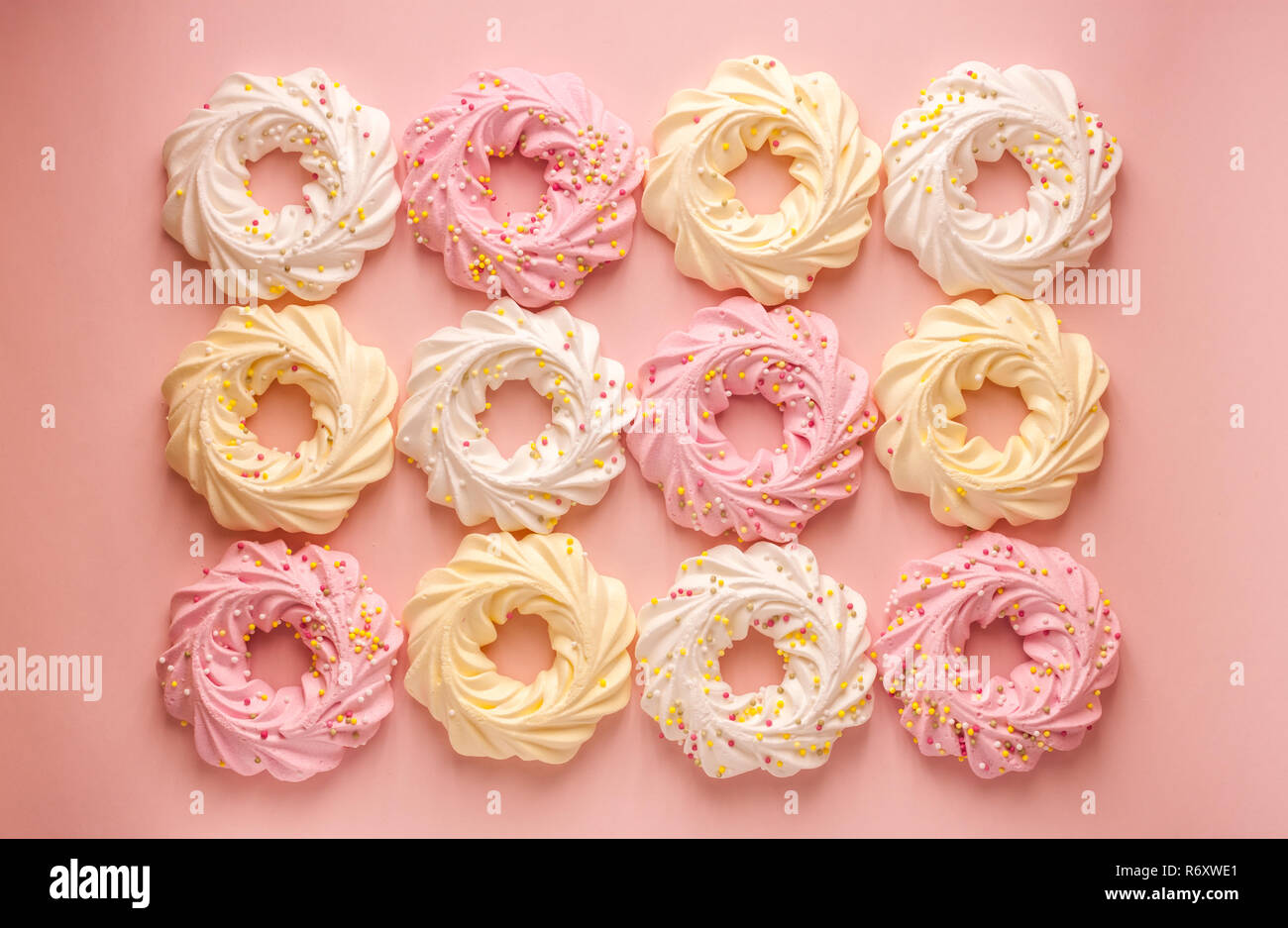 Pastel coloured biscuits hi-res stock photography and images - Alamy