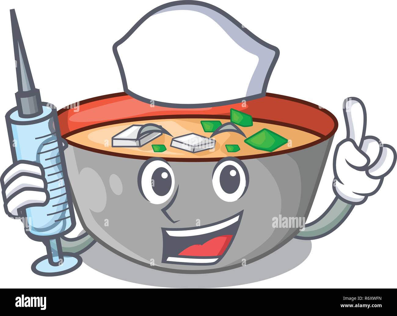 Nurse asian soup cup isolated on mascot Stock Vector Image & Art - Alamy