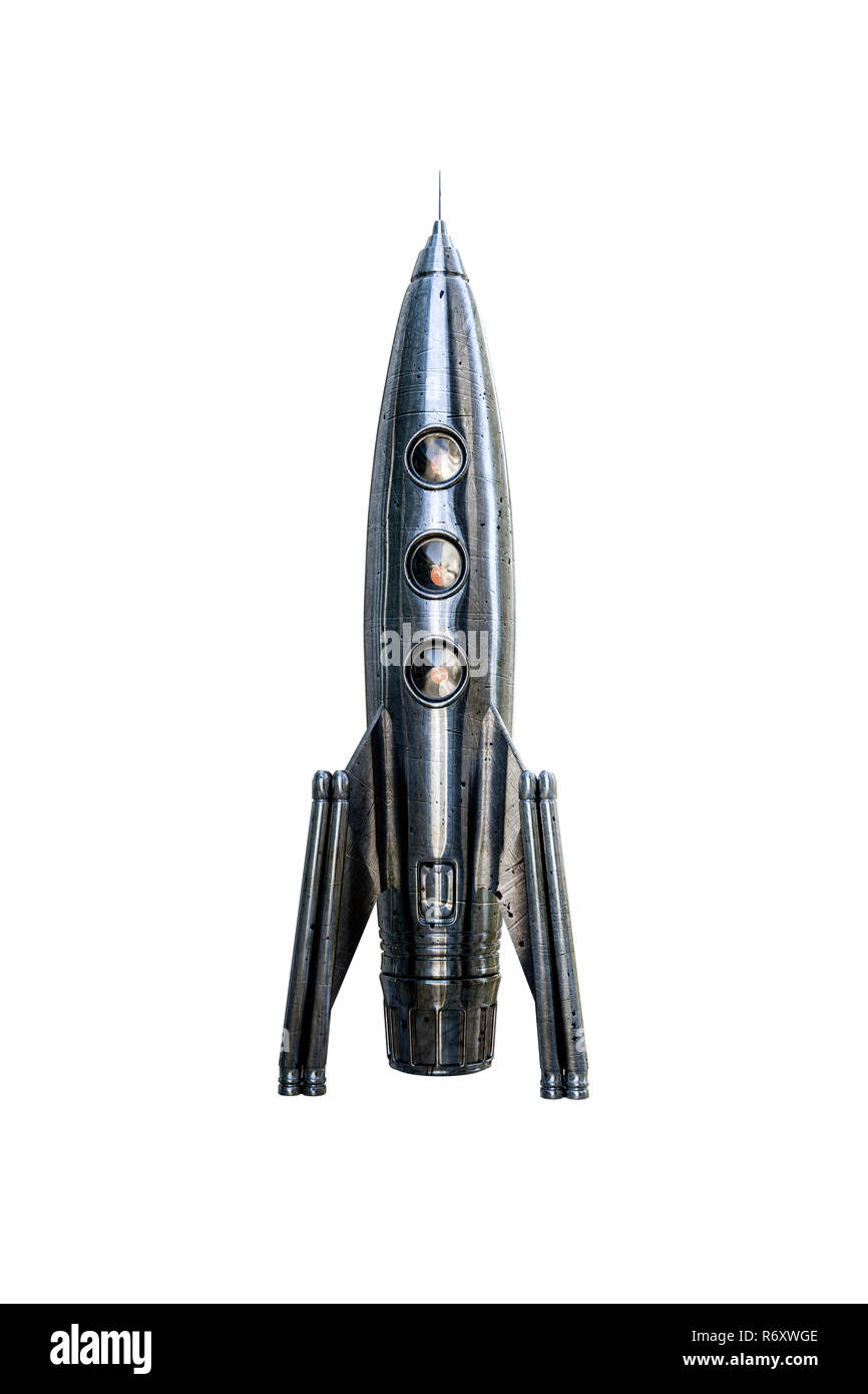 Vintage rocket launch Cut Out Stock Images & Pictures - Alamy