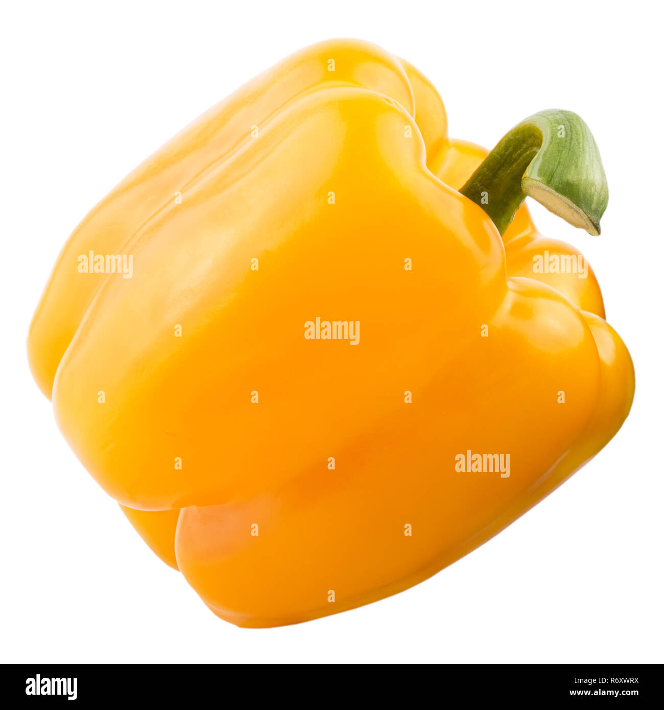 sweet yellow pepper isolated on white background Stock Photo - Alamy