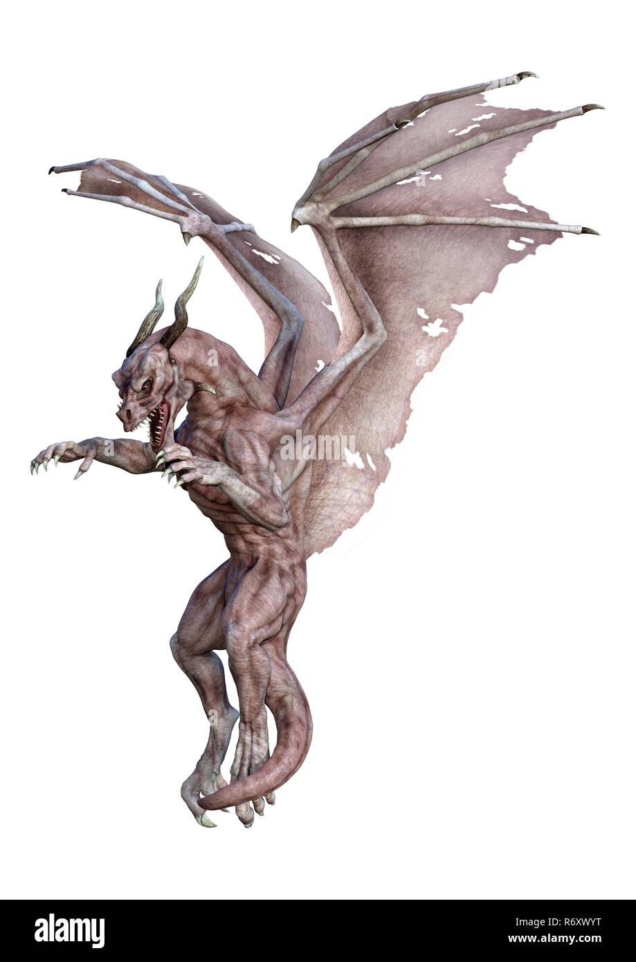 3D Rendering Fantasy Vampire Dragon on White Stock Photo - Alamy