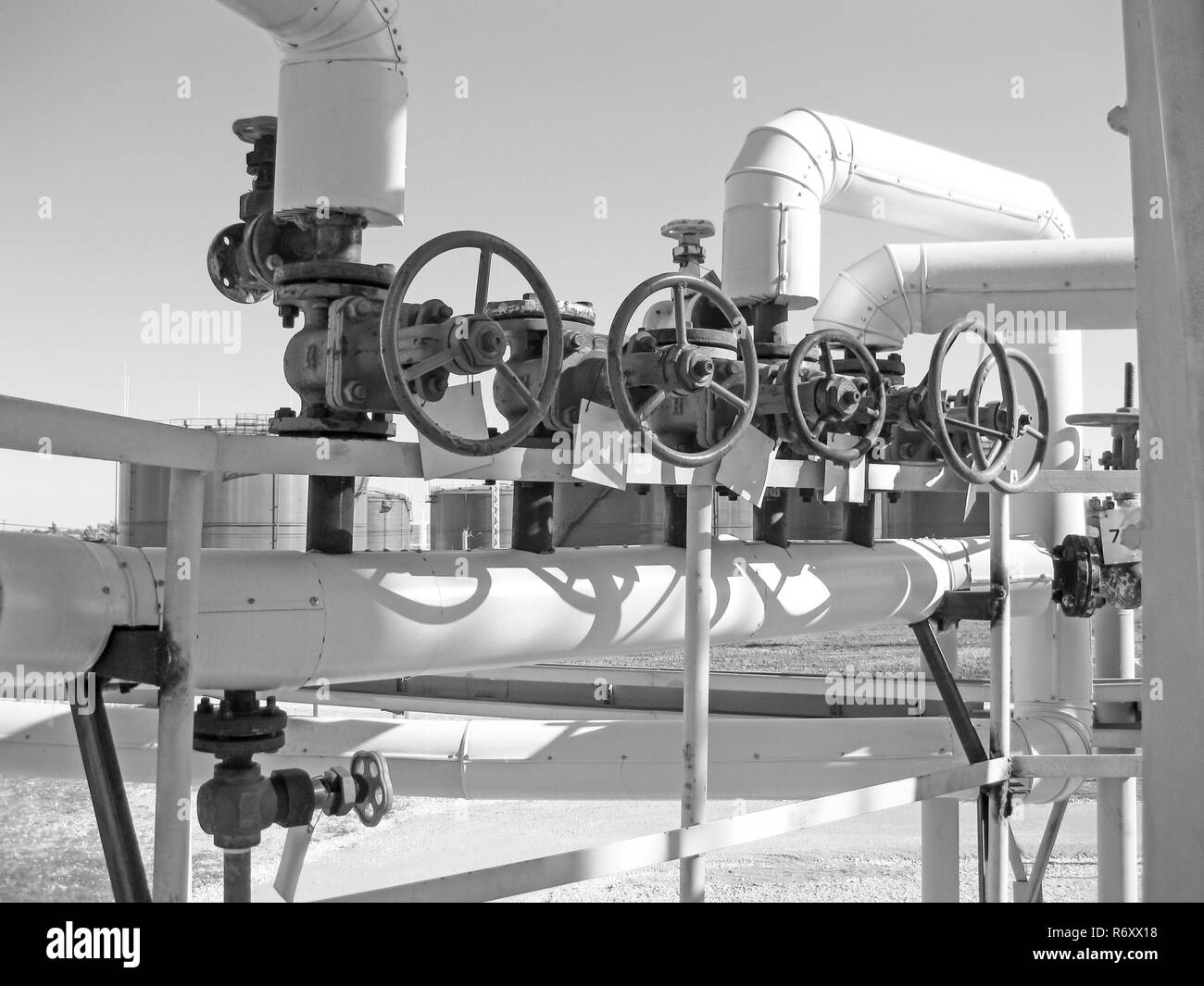 Oil pipelines Black and White Stock Photos & Images - Alamy