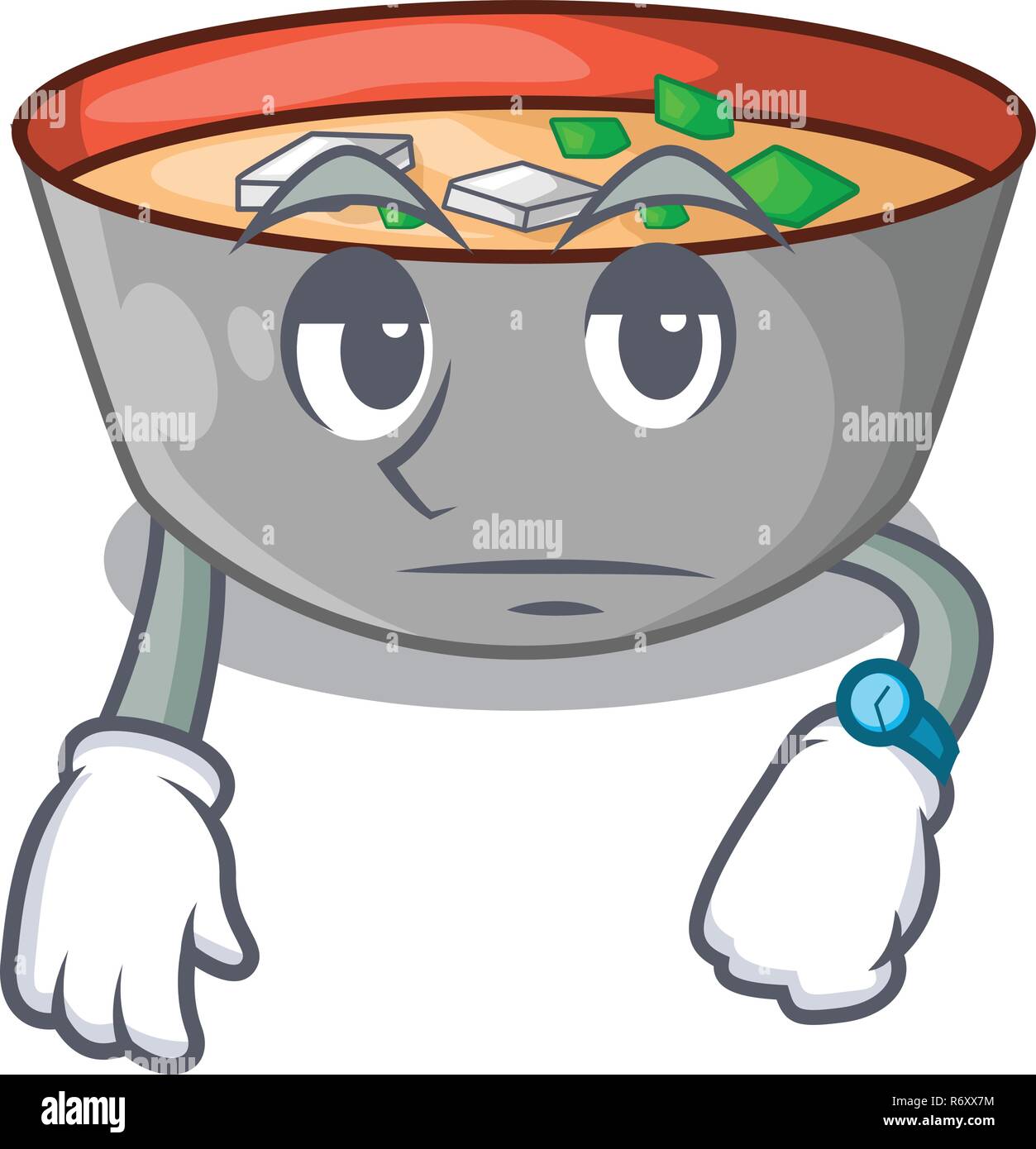 Waiting delicious meal of miso soup cartoon Stock Vector Image & Art ...