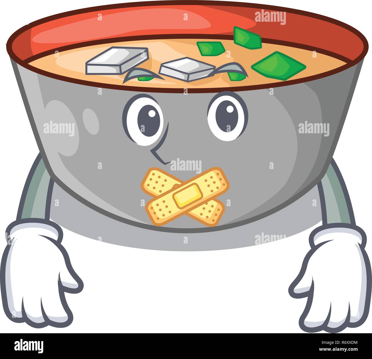Silent delicious meal of miso soup cartoon Stock Vector Image & Art - Alamy