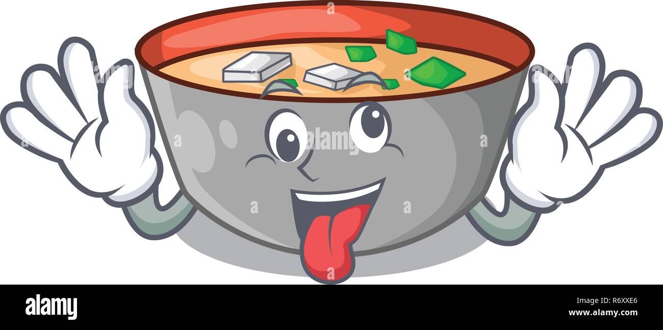 Crazy delicious meal of miso soup cartoon Stock Vector Image & Art - Alamy