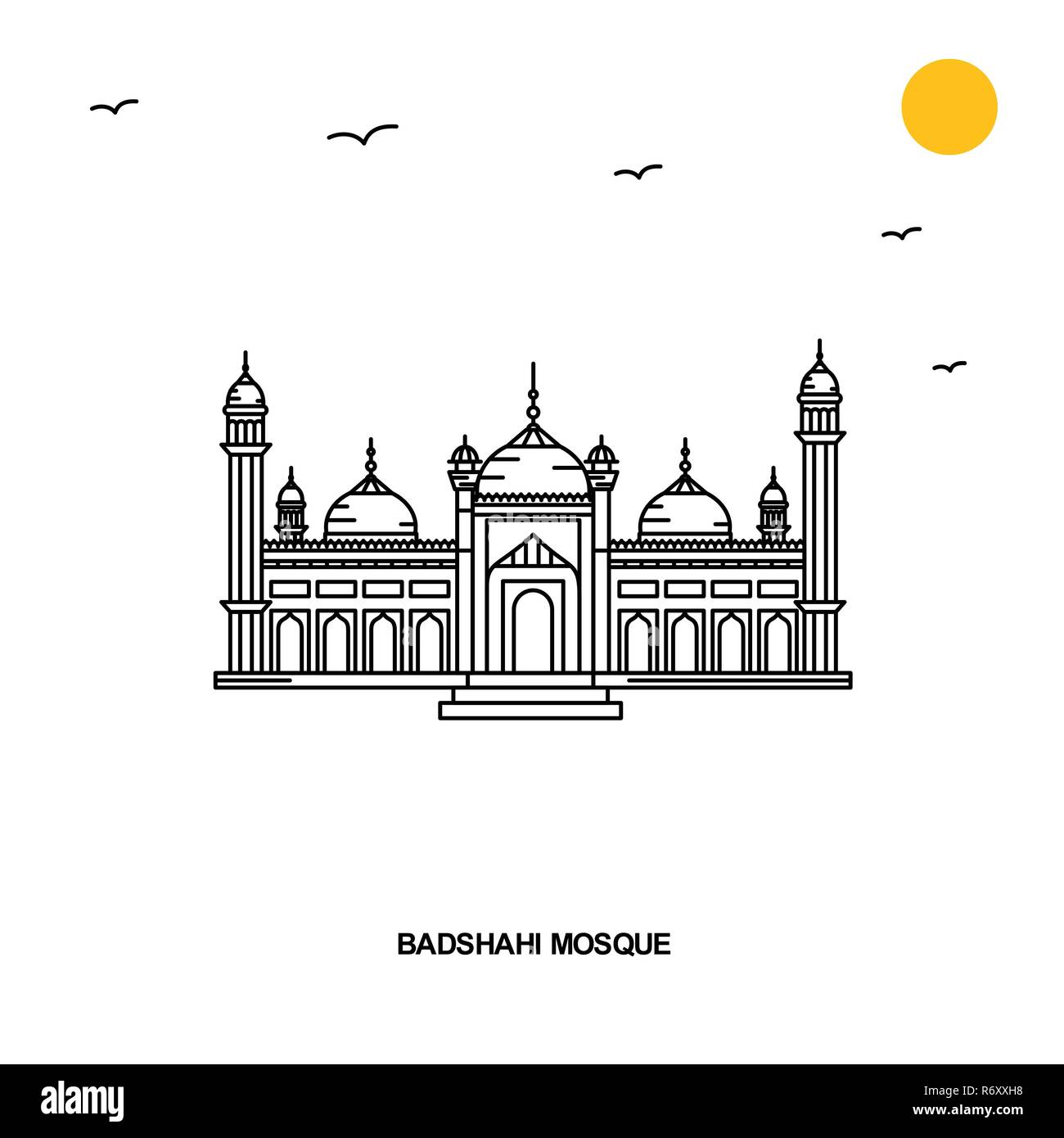 Badshahi mosque, lahore, pakistan Stock Vector Images - Alamy