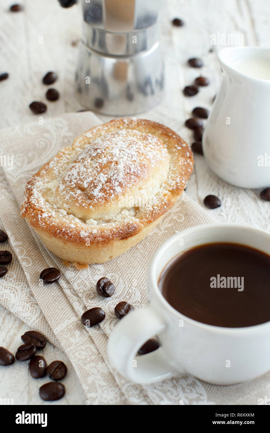 Italian coffee set for breakfast Stock Photo - Alamy
