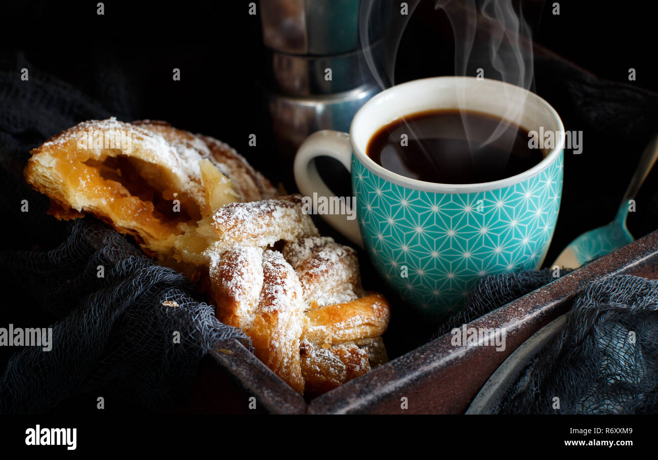 Italian coffee set for breakfast Stock Photo - Alamy