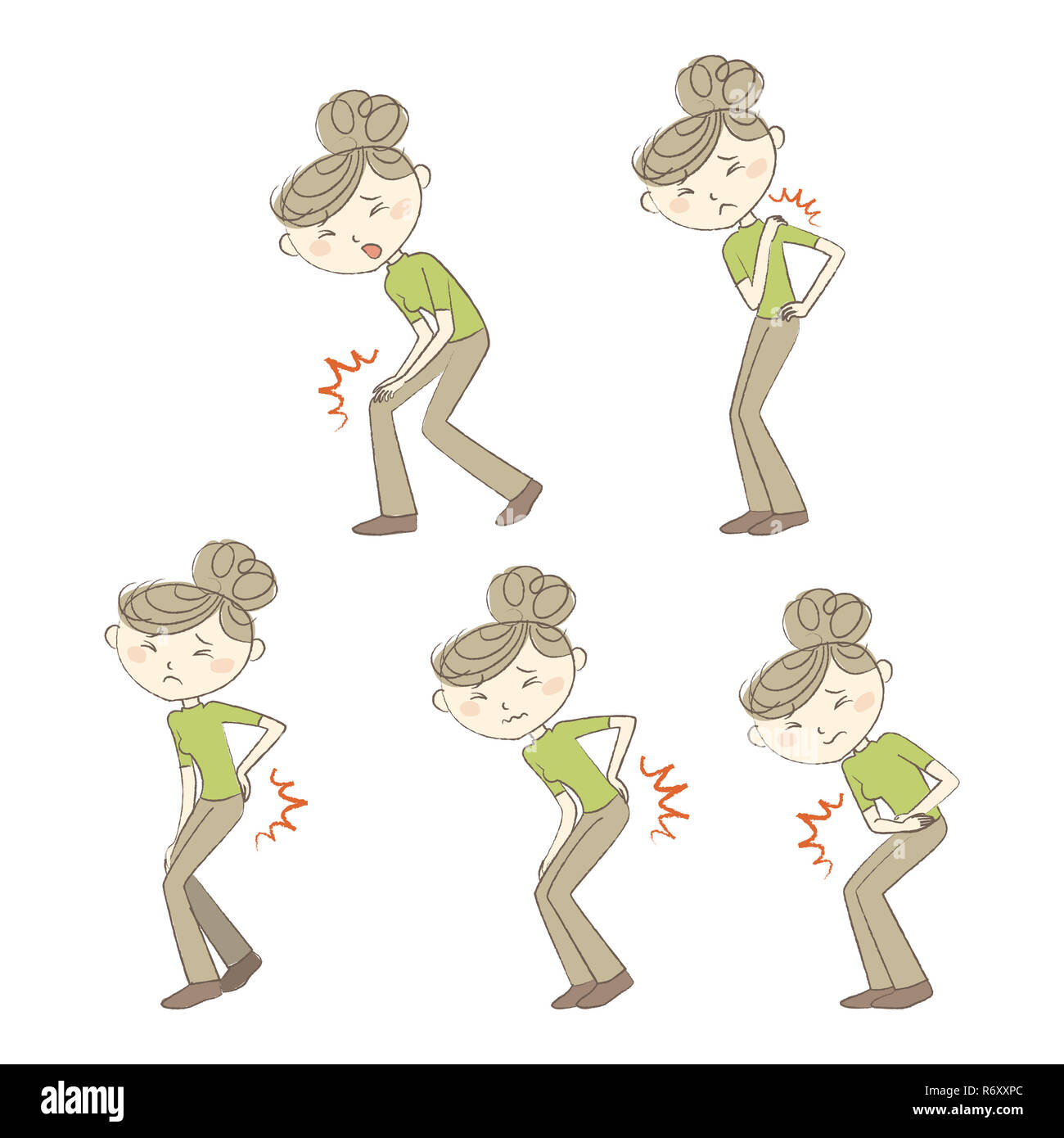 Sickness symptoms illustration set Stock Photo - Alamy