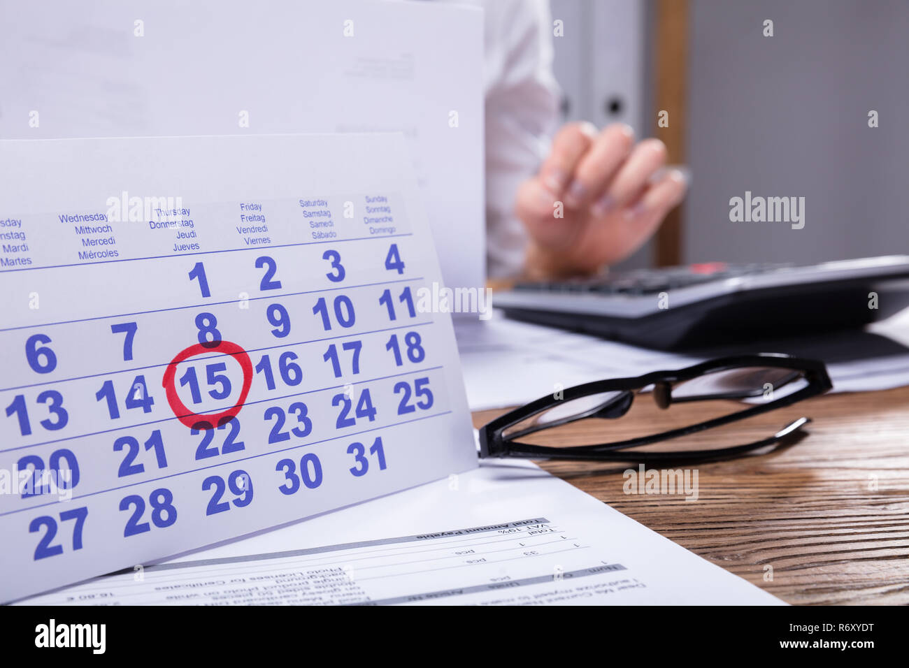 Calculate Calendar High Resolution Stock Photography and Images - Alamy